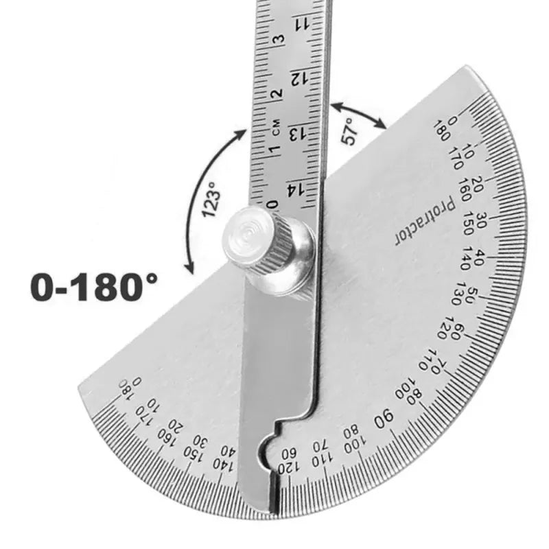 14cm Semi-Circular 180° Protractor Angle Measuring Tool, Carpenter Div ...
